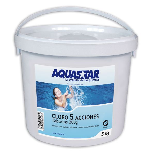 AQUASTAR CLORO 5 ACCIONES TAB 200G